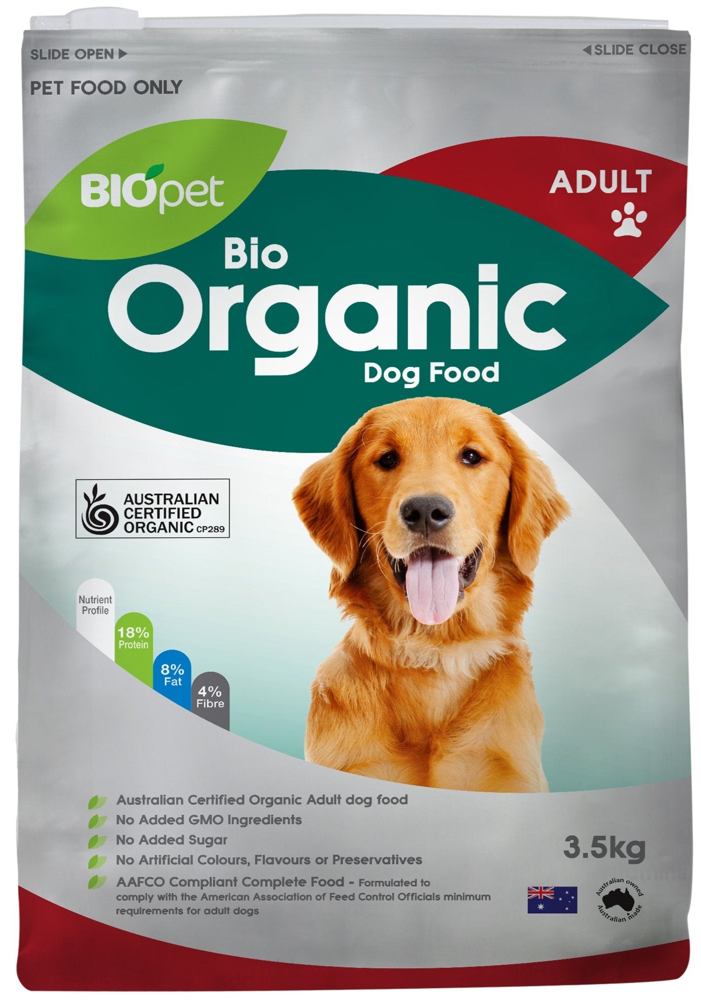 Biopet Organic Adult dog food Case=3x3.5kg – Wild Harvest Organics Pty Ltd